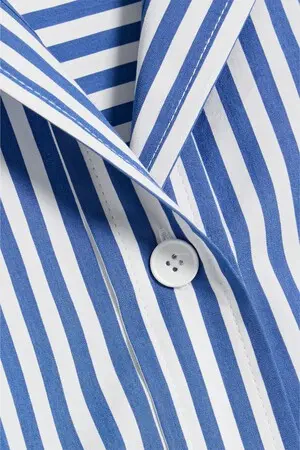 3.1 Phillip Lim Striped Cotton And Silk-blend Poplin Shirt - Blue