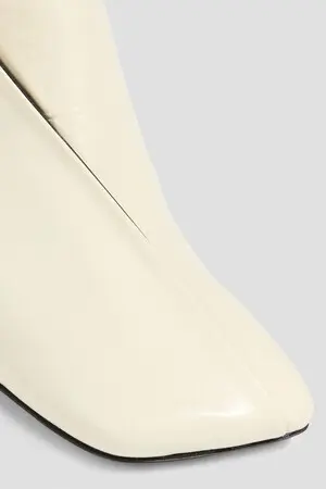 JIL SANDER Leather Ankle Boots - Cream