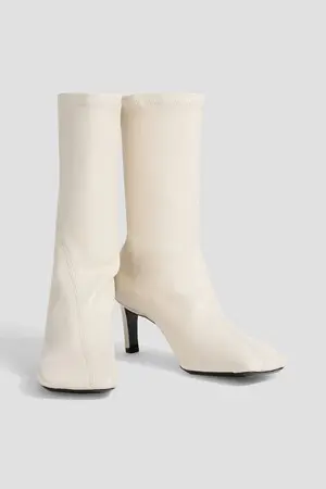 JIL SANDER Leather Sock Boots - Off-white
