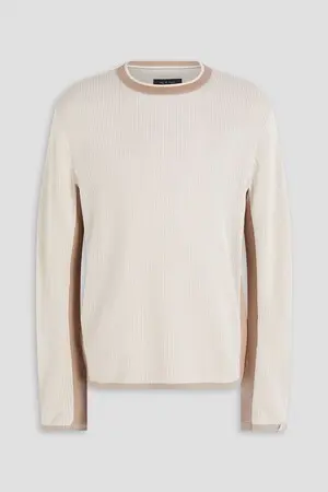 Rag & Bone Harvey Ribbed Cotton-blend Sweater - Ecru