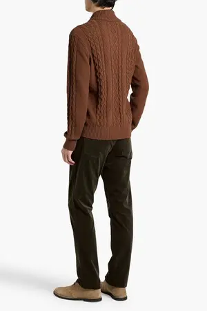 Paige Cobb Cable-knit Cotton Sweater