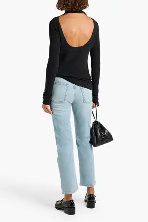 FRAME The Pixie Ruler High-rise Straight-leg Jeans