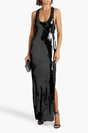 Retrofete Bella Sequined Maxi Dress - Black