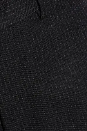NILI LOTAN Johan Pinstriped Wool-twill Pants - Black