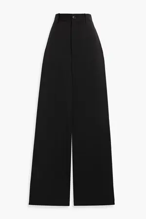 NILI LOTAN Johan Wool-Blend Twill Wide-Leg Pants - Black