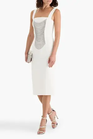 Herve Leger Franchesca Chain-embellished Bandage Midi Dress