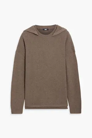 Paige Hill Merino Wool And Cashmereblend Hoodie - Taupe
