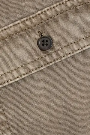 Paige Martin Cotton And Modalblend Twill Shirt - Taupe