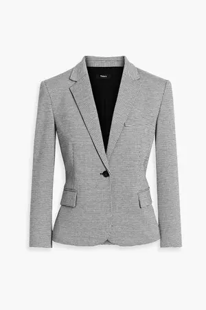 Theory Houndstooth Jacquard-knit Blazer