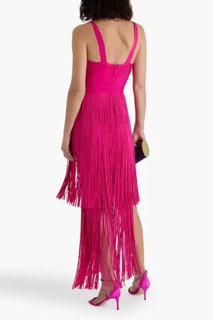 Herve Leger Margaret Fringed Bandage Gown