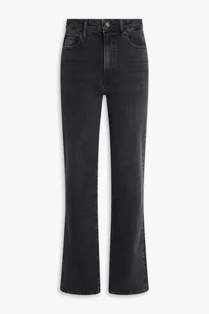FRAME The Ruler High-Rise Straight-Leg Jeans Dark Gray