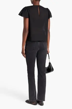 FRAME The Ruler High-rise Straight-leg Jeans - Dark Gray