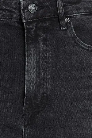 FRAME The Ruler High-rise Straight-leg Jeans - Dark Gray