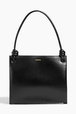 JIL SANDER Leather Shoulder Bag - Black