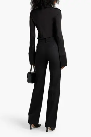 NILI LOTAN Corette Pinstriped Wool-twill Straight-leg Pants