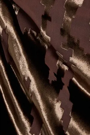 THE SEI One-shoulder Devoré Velvet Top - Chocolate