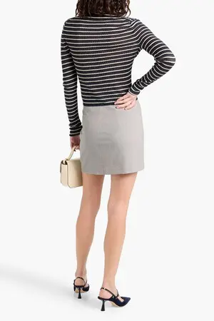 Theory Checked Tweed Mini Skirt