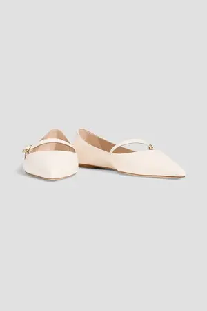 STUART WEITZMAN Emilia Leather Mary Jane Flats - Ivory