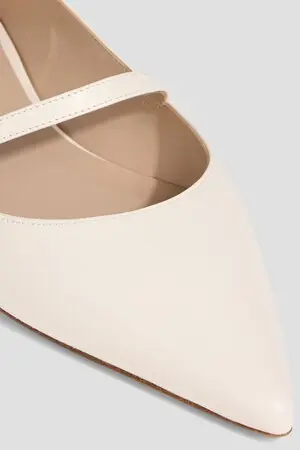 STUART WEITZMAN Emilia Leather Mary Jane Flats - Ivory