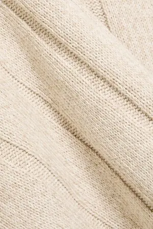 ALEX MILL James Ribbed Cotton And Linen-blend Sweater - Ecru
