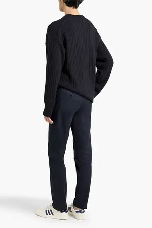 ALEX MILL Ribbed Cotton And Linen-blend Henley Sweater