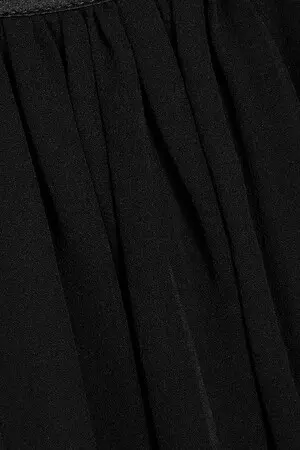 THE SEI Gathered Silk-chiffon Blouse