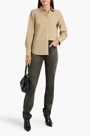 ALEX MILL Cotton Poplin Shirt - Beige