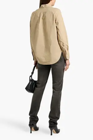 ALEX MILL Cotton Poplin Shirt - Beige