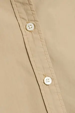 ALEX MILL Cotton Poplin Shirt - Beige