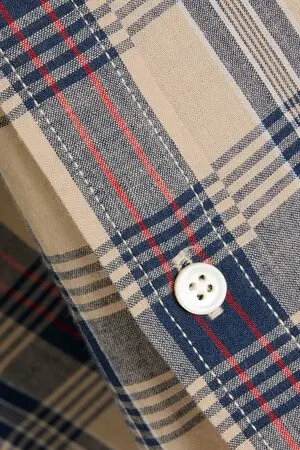 ALEX MILL Mill Checked Cottonflannel Shirt - Beige