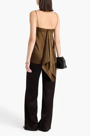 ESSE STUDIOS Finesa Draped Silk-charmeuse Camisole