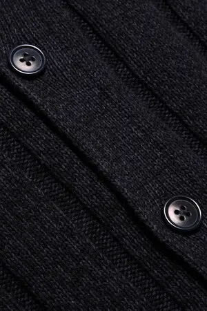 ALEX MILL James Ribbed Cotton And Linen-blend Cardigan - Navy