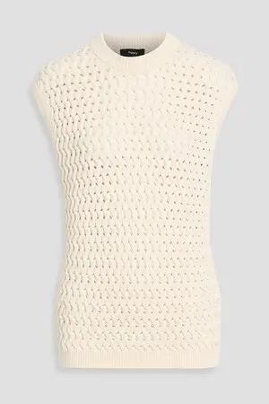 Theory Cable-knit Cotton-blend Vest