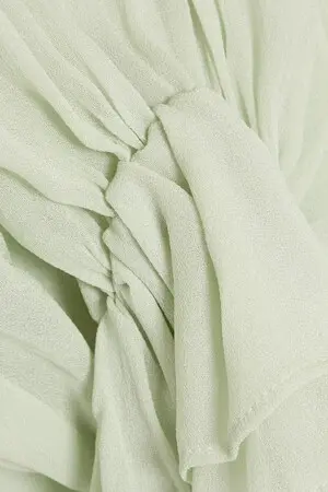 Alice + Olivia Josephine Ruffled Chiffon Blouse - Mint