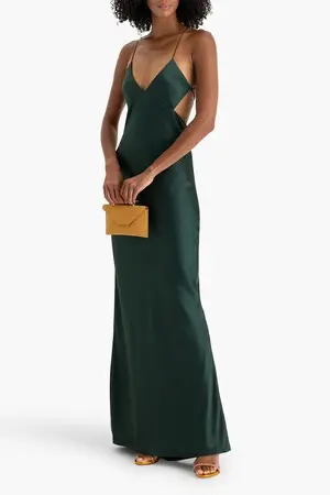 THE SEI Cutout Silk-satin Gown