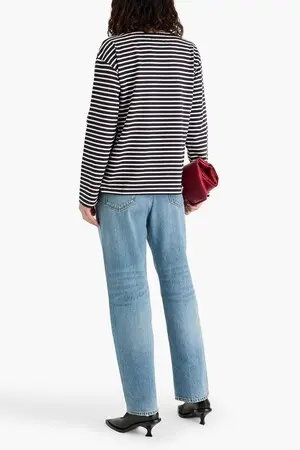 ALEX MILL Striped Cotton-jersey Top