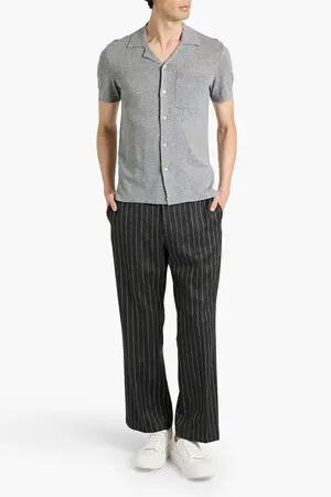 ALEX MILL Aldrich Cotton And Hempblend Polo Shirt - Gray