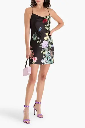 Alice + Olivia Harmony Printed Mini Dress - Black