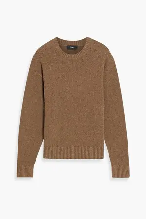 Theory Bouclé-knit Cotton-blend Sweater