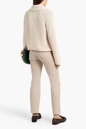ALEX MILL Marseille Double-breasted Ribbed-knit Cardigan