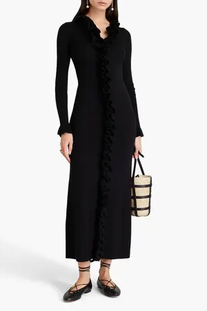 Zimmermann Ruffled Wool Maxi Dress