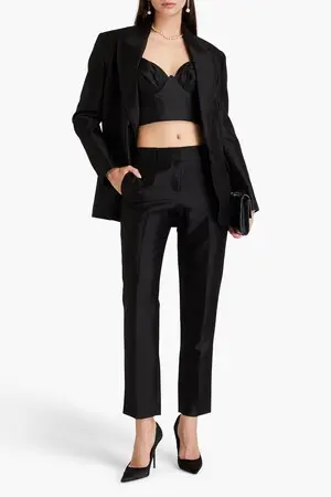 Zimmermann Wool And Silk-blend Straight-leg Pants