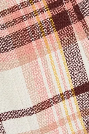 Zimmermann Checked Linen And Cotton-blend Tweed Mini Skirt