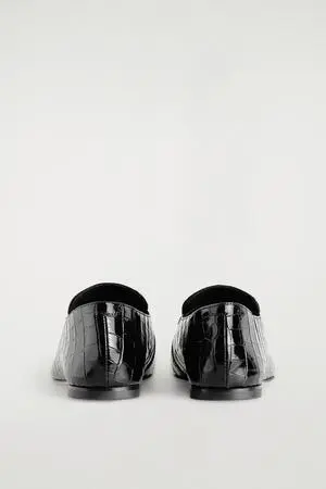 Cos Croc-effect Leather Loafers