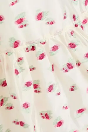 GANNI Embroidered Organza Mini Dress