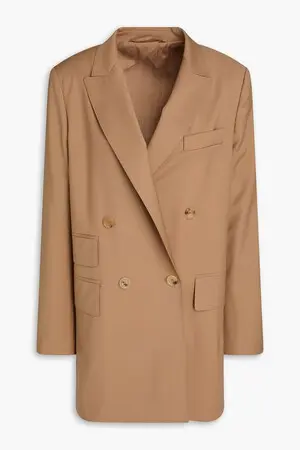 Max Mara Nebbie Double-breasted Wool Blazer - Camel