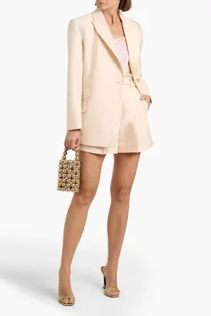Zimmermann Double-breasted Wool And Silk-blend Blazer - Cream