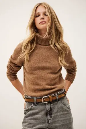 Ba&sh Chalie Roll-neck Pullover - Brown