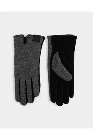 Rudsak Wool-blend Gloves - Black / White / Pink / Gray