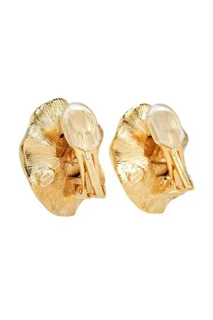KENNETH JAY LANE Enamel Flower Clip-on Earrings